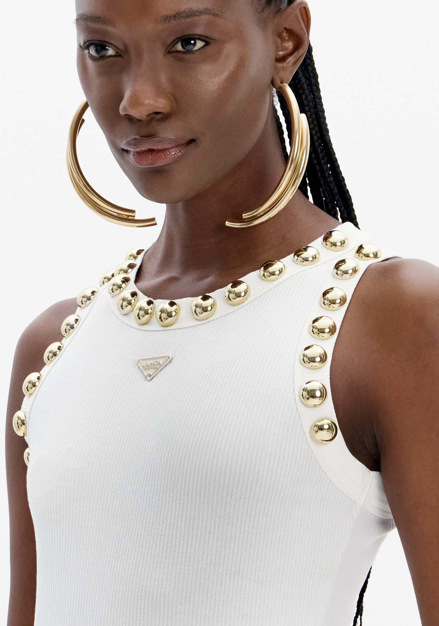 Blusa Regata Justa Com Aplicação - Lança Perfume